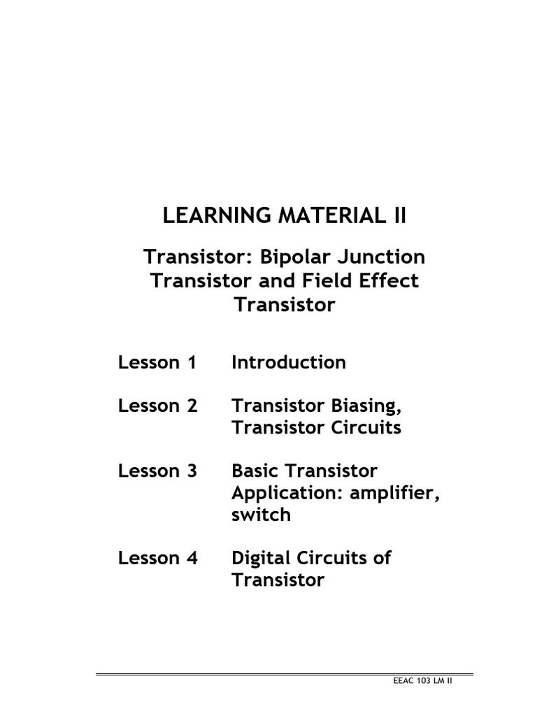 LM II Transistor | PDF | Bipolar Junction Transistor | Transistor