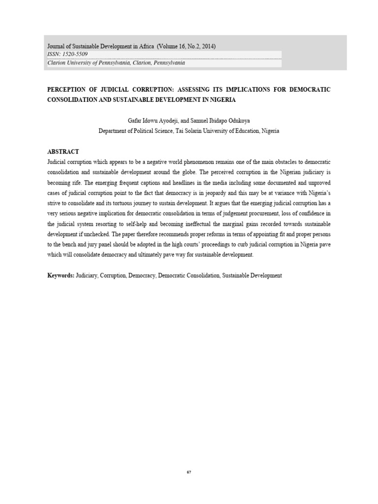 Perception of Judicial Corruption Assess | PDF | Corruption ... Perception of Judicial Corruption Assess | PDF | Corruption ...