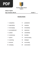 Dictation Words For Class 6TH & 7TH | PDF | Young Adult