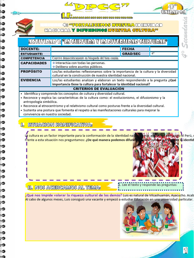 4° DPCC - Actv.01-Unid.4 2023 | PDF