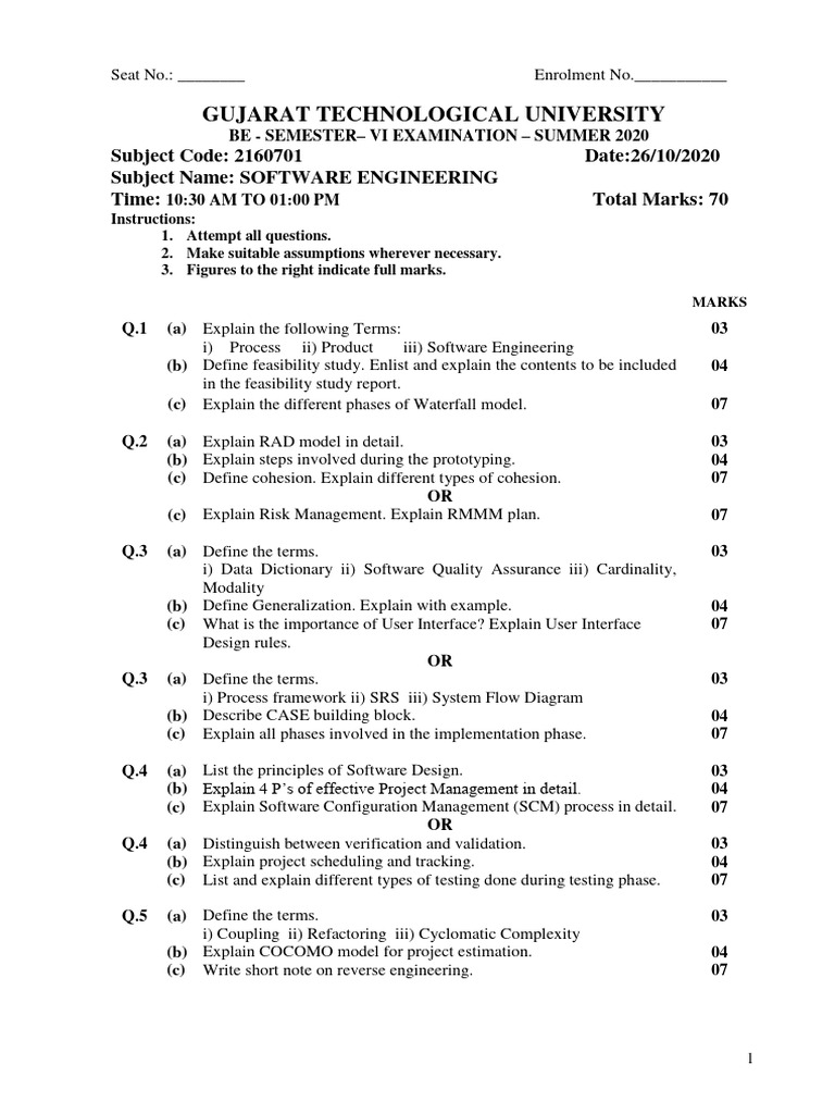 Gtu Se Pyq | PDF | Software | Software Prototyping