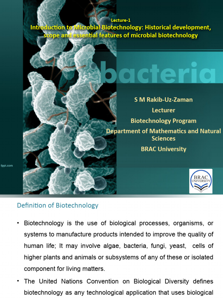 Rakib L1 - Introduction To Microbial Biotechnology | PDF ...