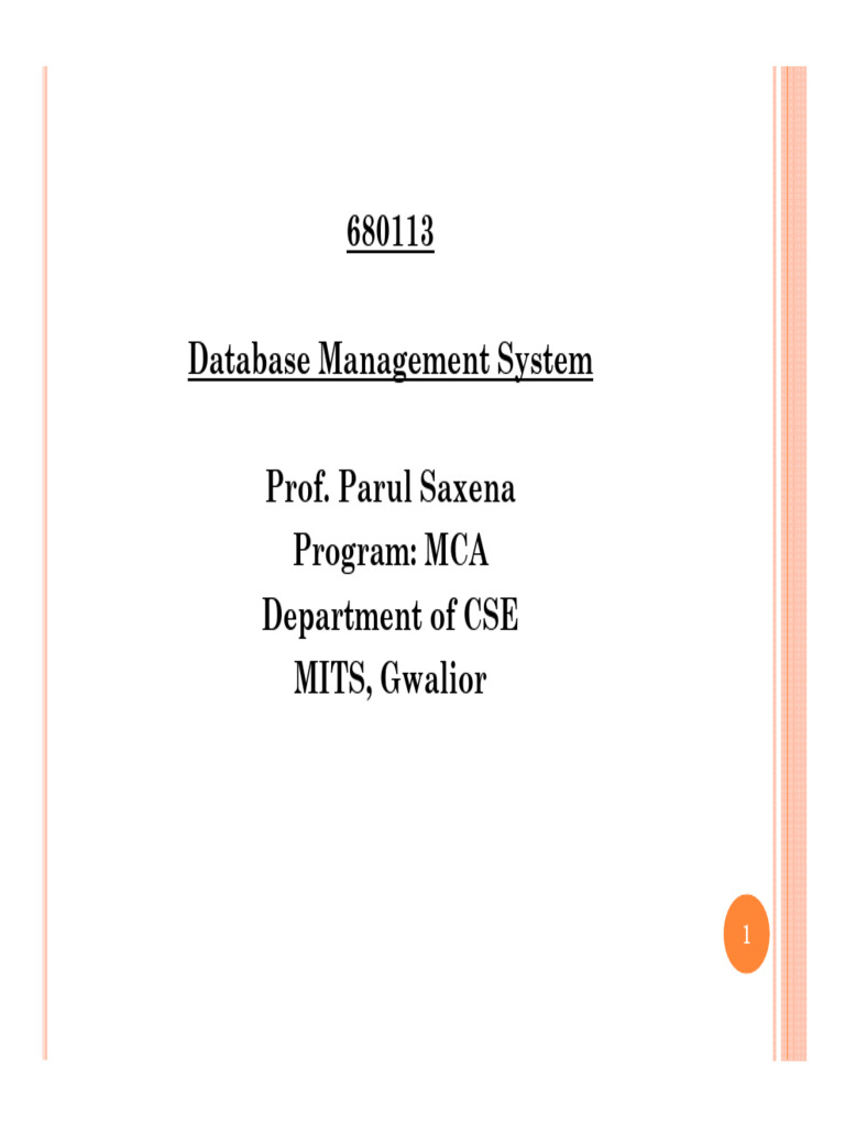 L-1 Introduction (New) DBMS | PDF