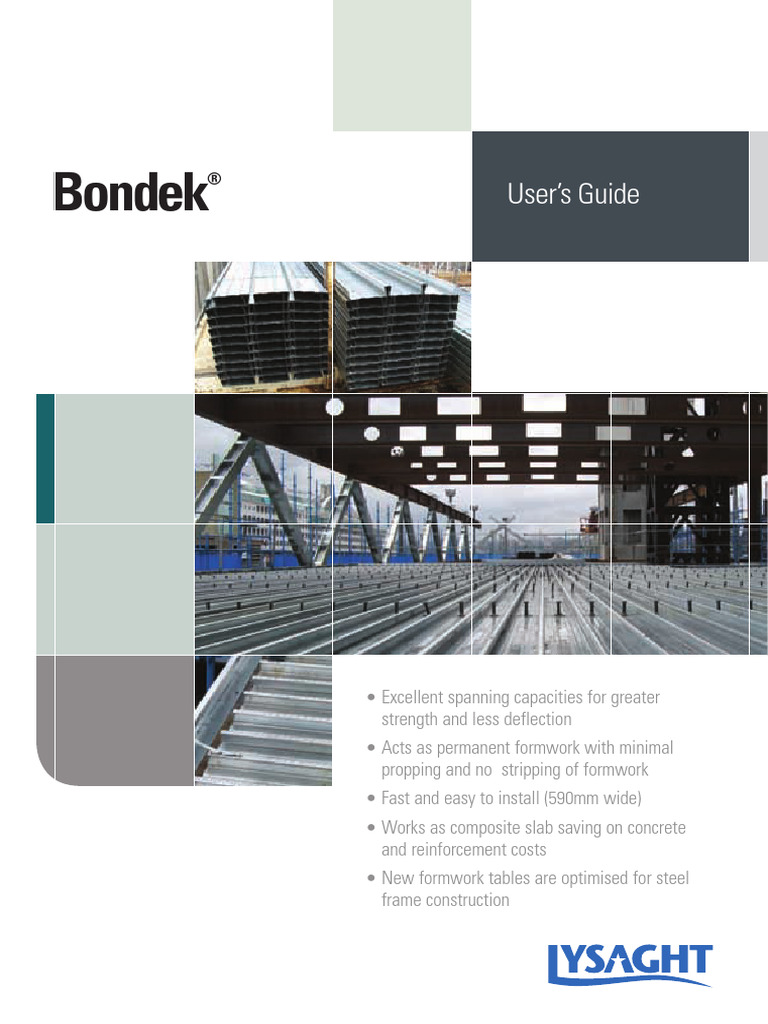 Bondek Users Guide 11 Sept 08 | Download Free PDF | Concrete ...