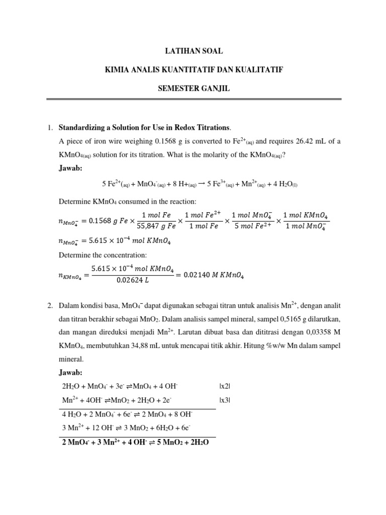 Latihan Kimia Analis Pdf