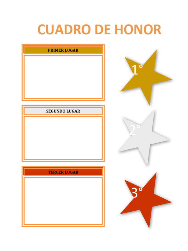 Formato Cuadro de Honor | PDF