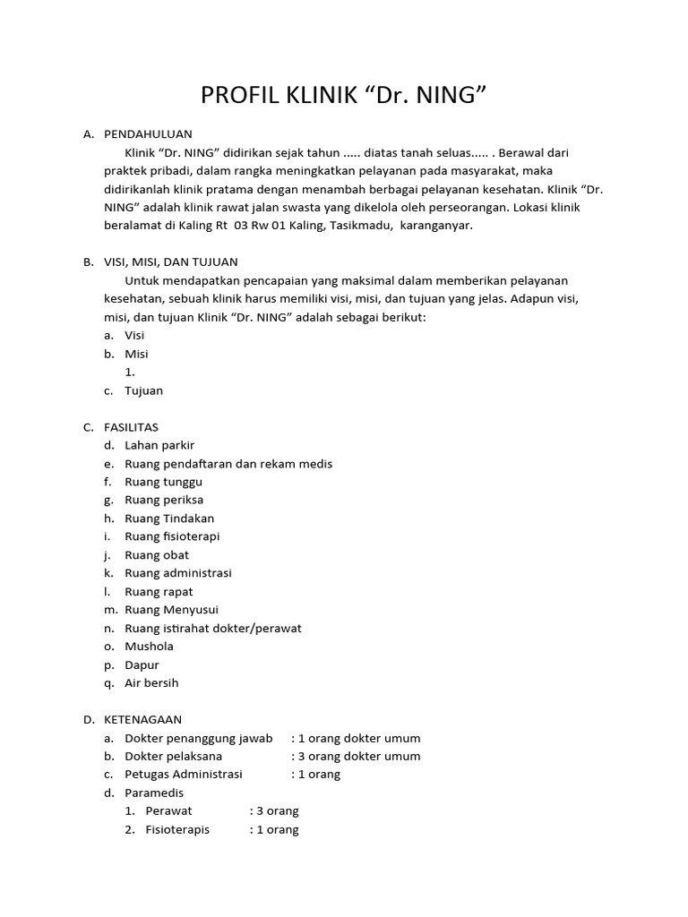 PROFIL KLINIK DR Ning | PDF