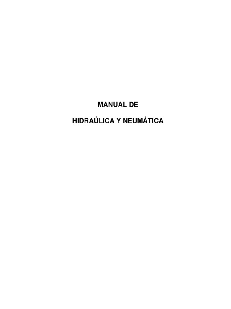 Manual Hidraulica y Neumatica | PDF