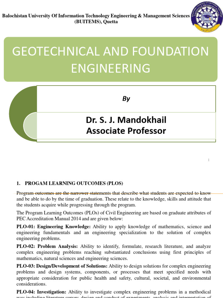 Geotech and Foundation Notes | PDF