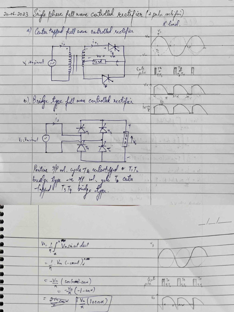 Single Phase Full Wave Controlled Rectifier | PDF