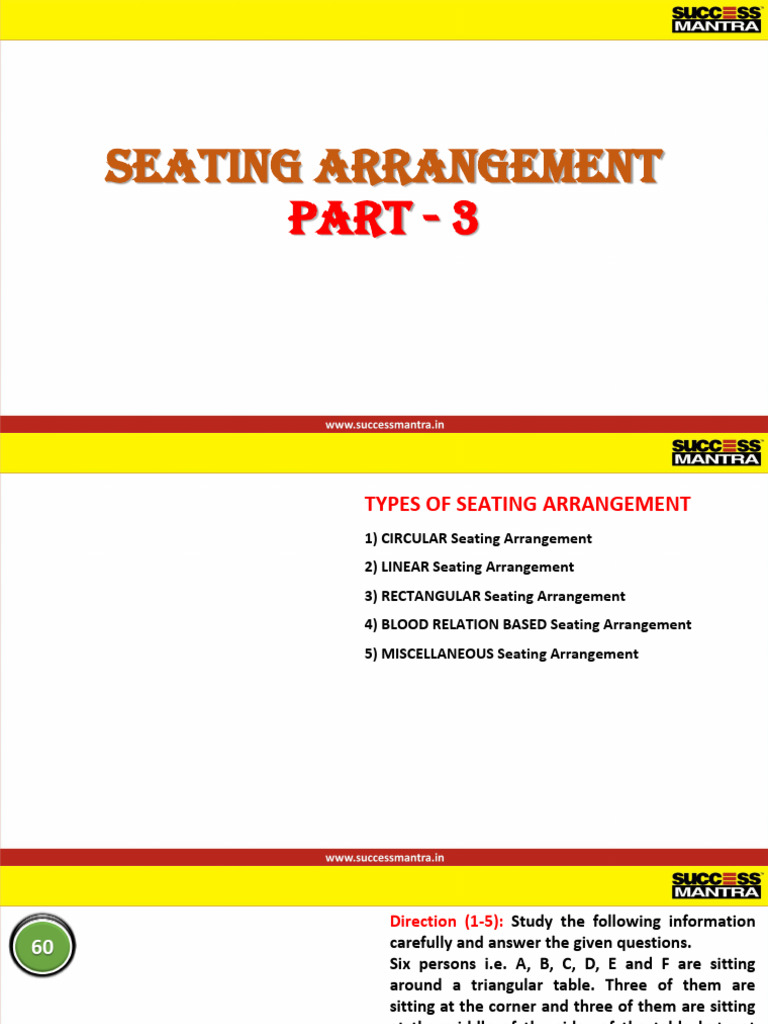 Seating Arrangement - 3 | PDF | Language Arts & Discipline