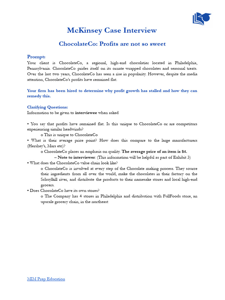 McKinsey Case Study | PDF | Chocolate | Economies