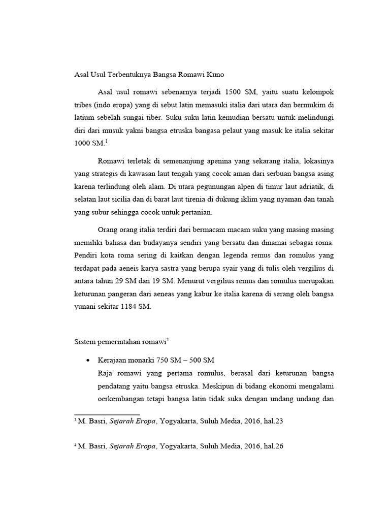Bahan Asal Usul Romawi Kuno | PDF | Sejarah | Klasik