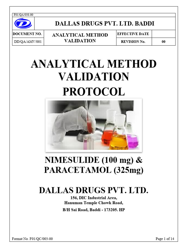 Nimesulide & Paracetamol Method Validation | PDF