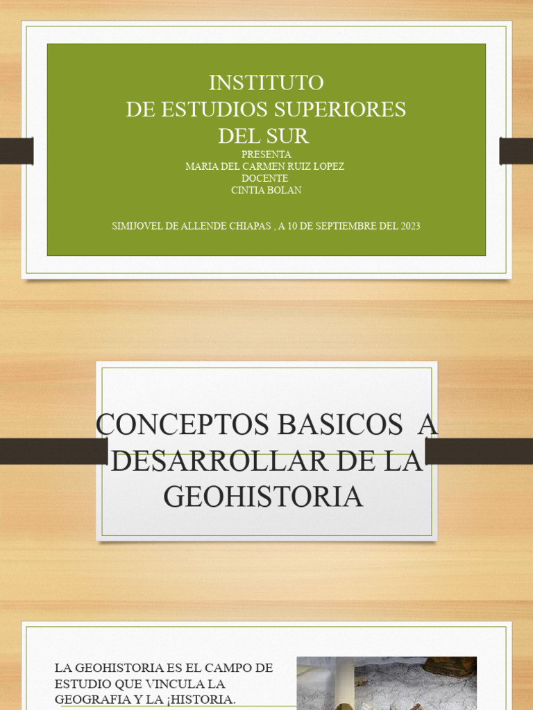Conceptos Basicos A Desarrollar de La Geohistoria | PDF