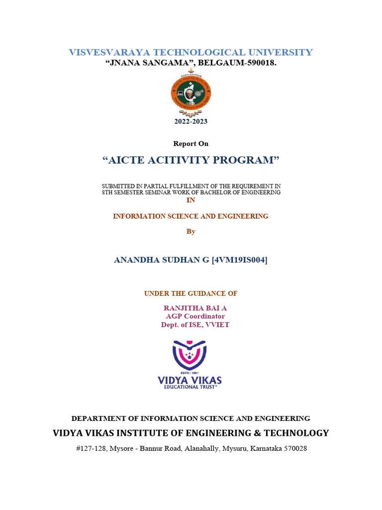 Activity Front Sheet | PDF