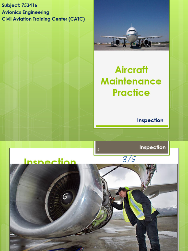 Aircraft Maintenance Inspection Procedures | PDF | Inductor ...
