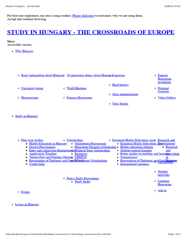 Study in Hungary - Universities | PDF | Engineering | University
