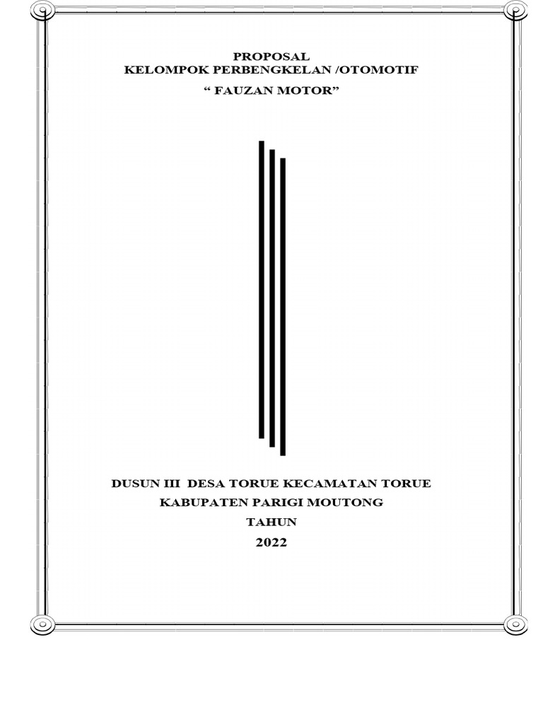 Proposa1 Perbengkelan | PDF