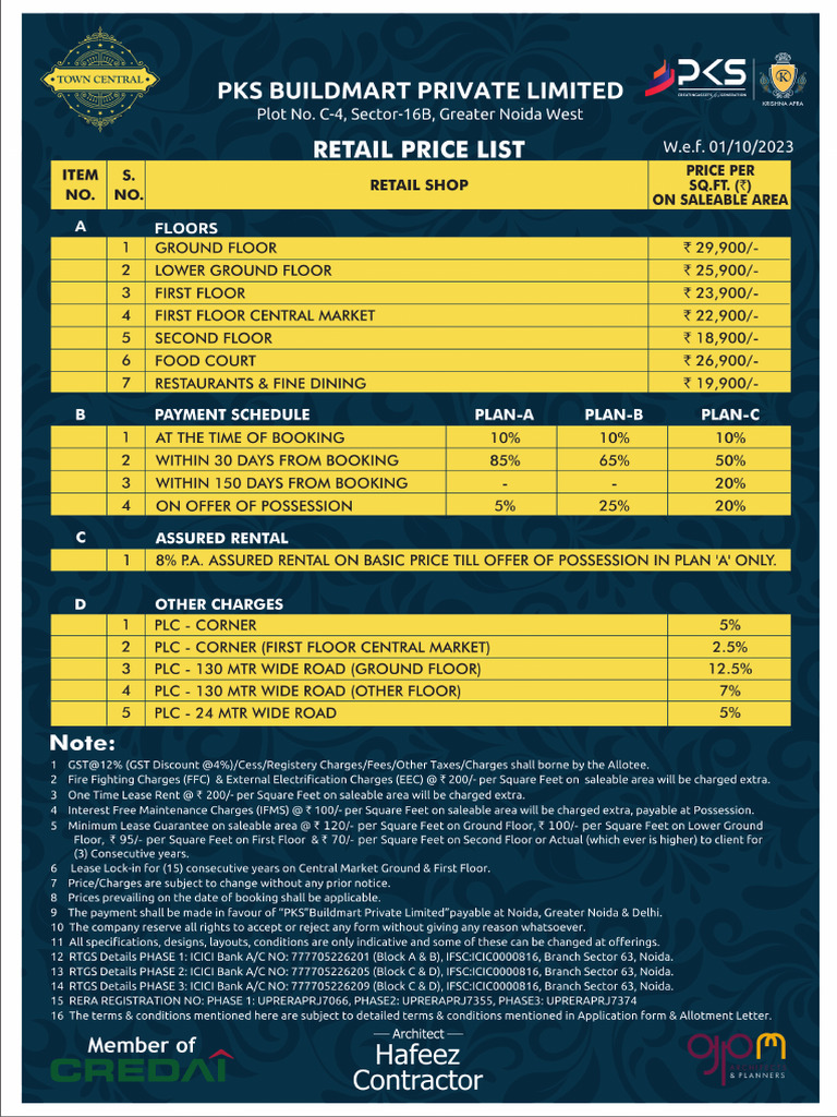 Retail Sept 23 Price List | PDF