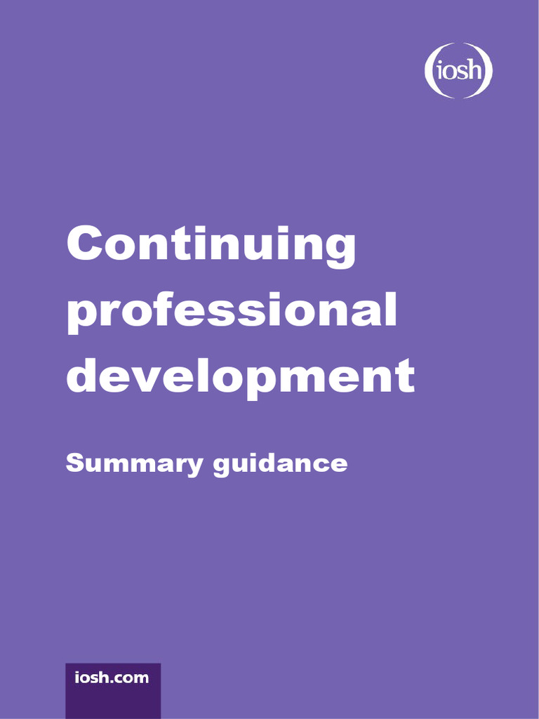 CPD Summary Guidance | PDF | Professional Development | Mentorship