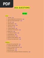 100 Most Important DSA Question List | PDF | Computational Problems | Computer Programming