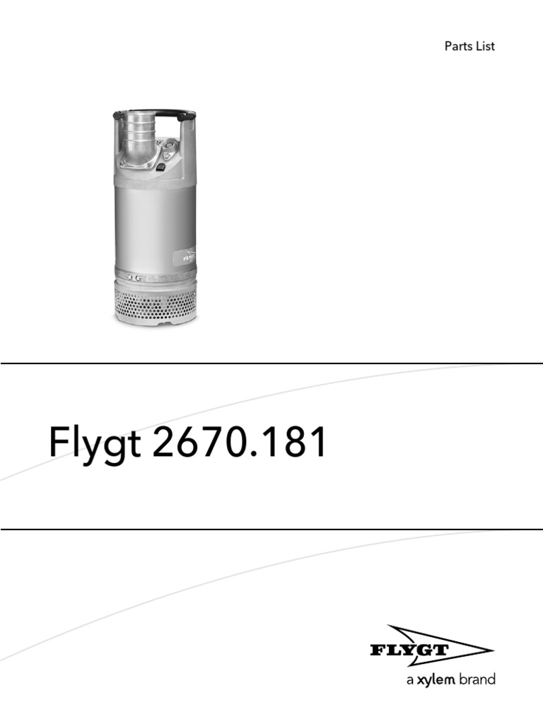 Flygt 2670 Parts List and Details | PDF | Manufactured Goods ...