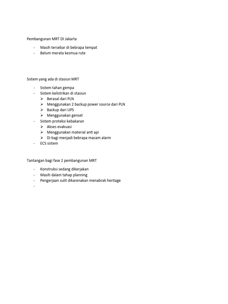 MRT Di Jakarta | PDF