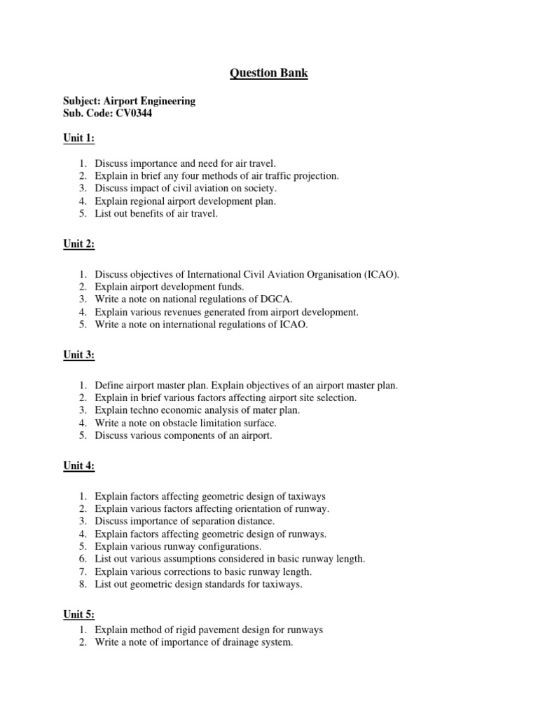 AE-Question Bank | PDF