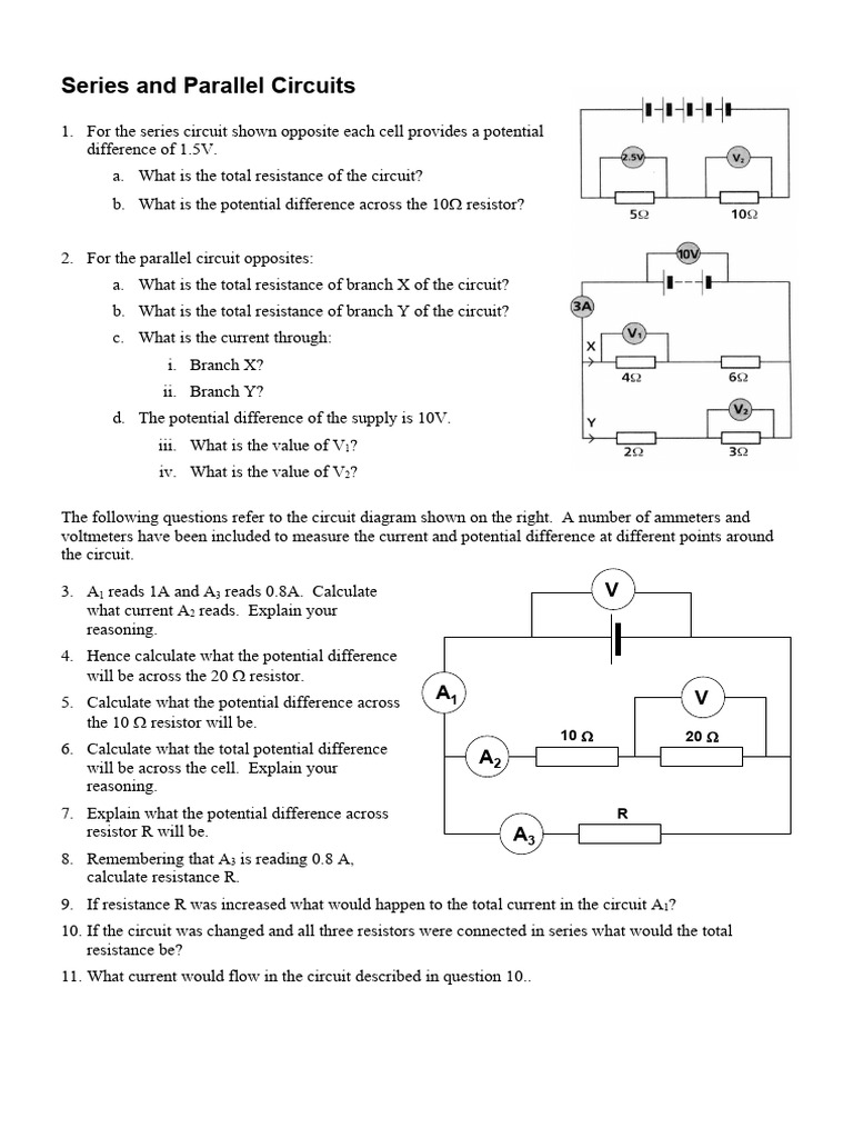 Series and Parallel Circuits | PDF