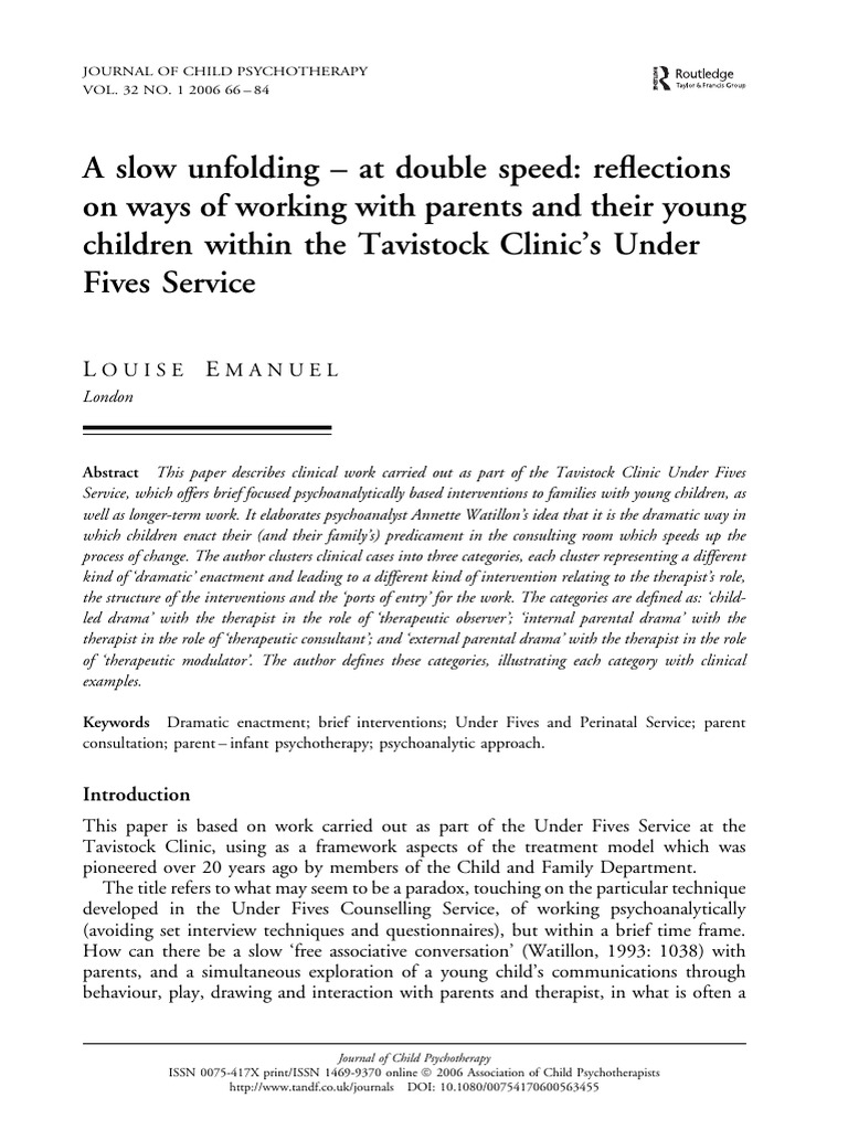 Emanuel 2006 | PDF | Psychotherapy | Psychoanalysis