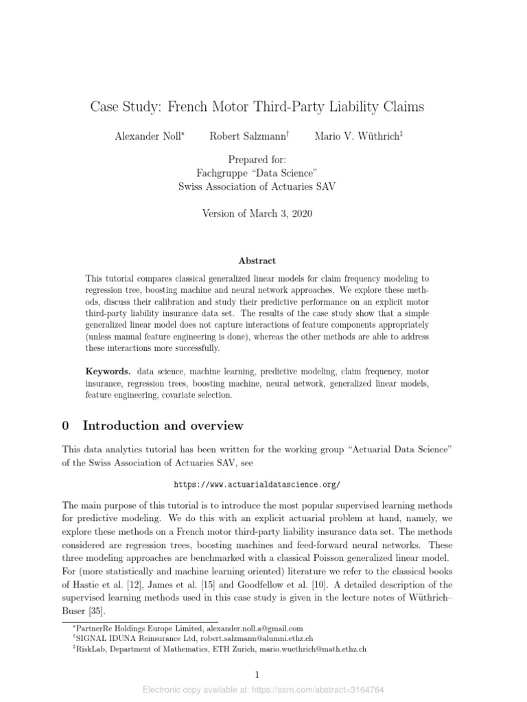 Case Study: French Motor Third-Party Liability Claim | PDF