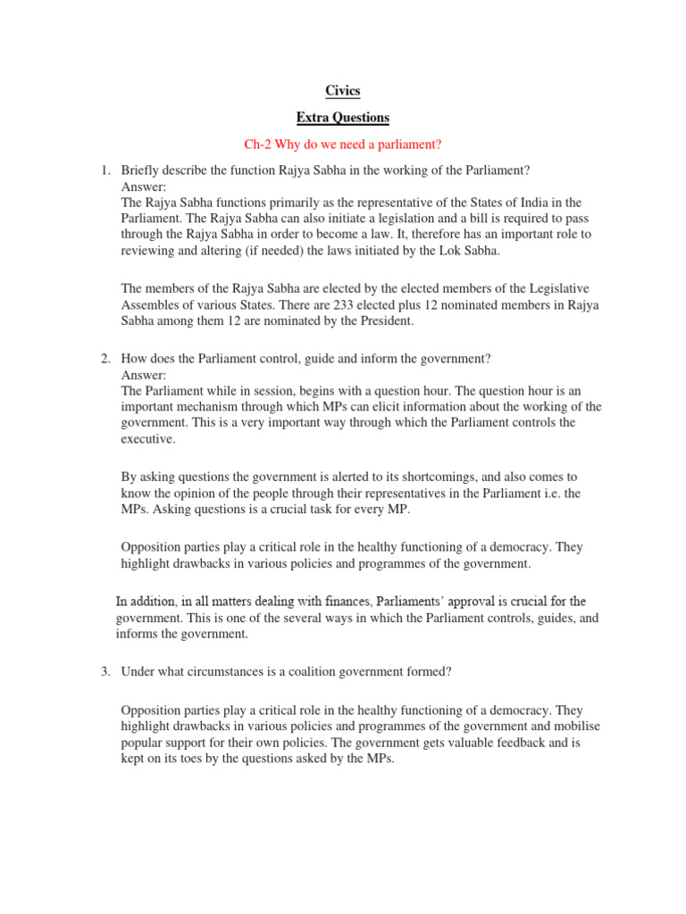 Civics ch-2 and 3 | PDF | Judiciaries | Separation Of Powers