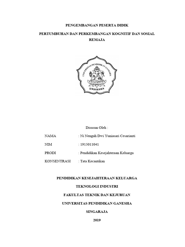 Pengembangan Peserta Didik | PDF | Karier & Perkembangan