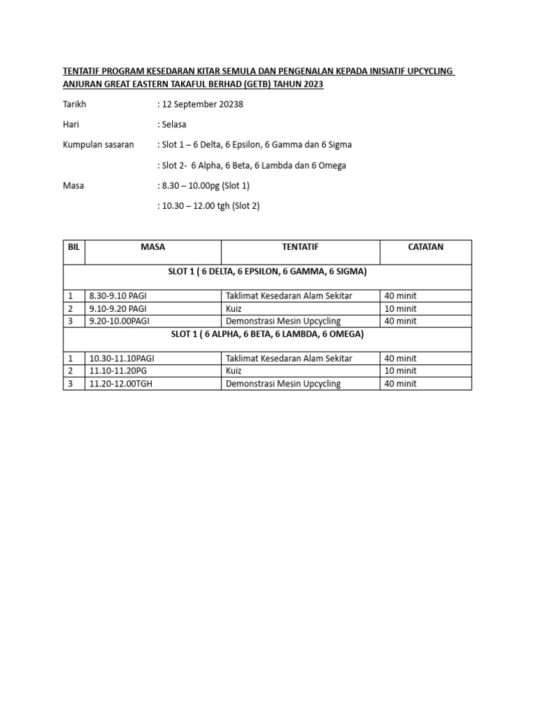 Program Kitar Semula & Upcycling | PDF