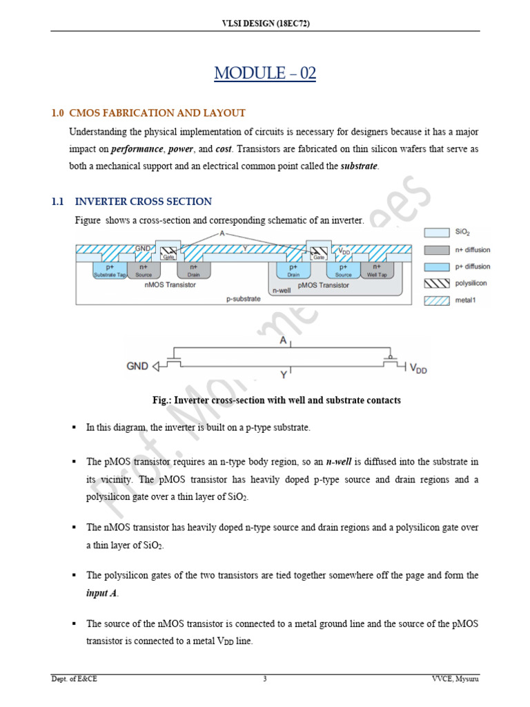 M02 - 01 - Inverter Cross Section and Mask Layout | PDF