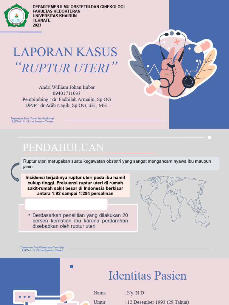 Laporan Kasus Ruptur Uteri Andri | PDF