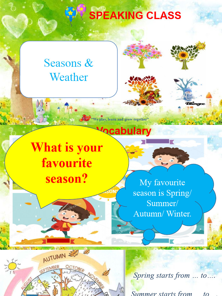 Seasons and Weather Vocabulary Guide | PDF
