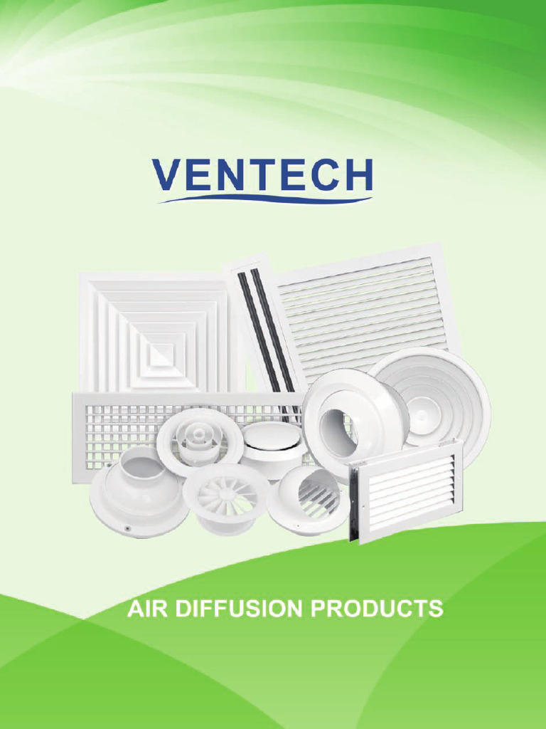 VENTECH Catalogue Air Diffuser and Grilles | PDF | Mechanical Engineering | Continuum Mechanics