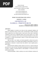 Parteneriat Grădiniță-Familie | PDF