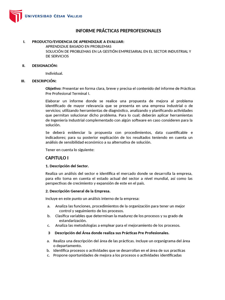 Informe de Practicas Preprofesionales | PDF | Business | Análisis