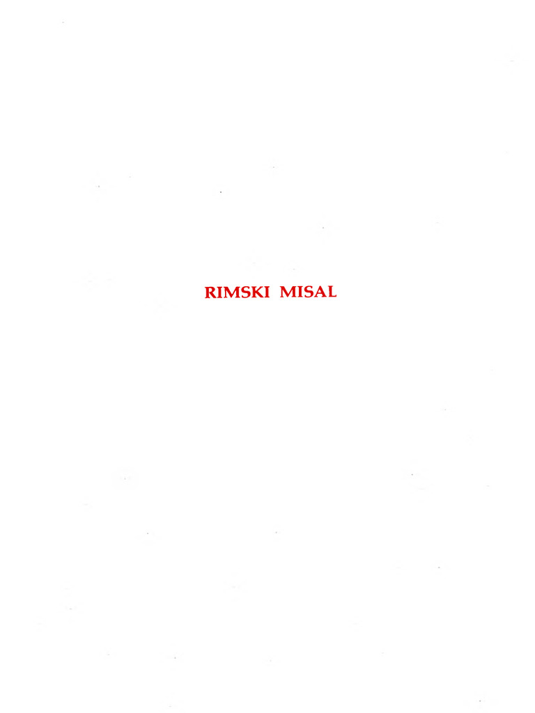 Rimski Misal Web | PDF