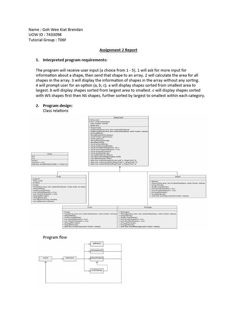 A2 Report | PDF | Method (Computer Programming) | Java (Programming Language)