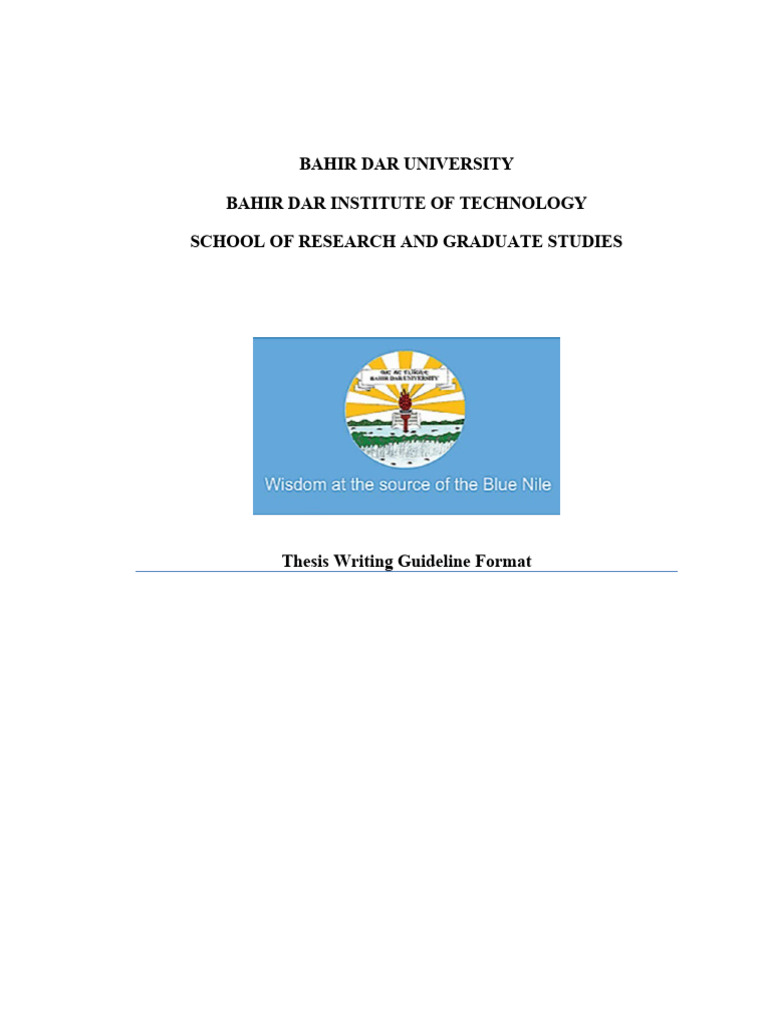 MSC Thesis Writing Guideline Final | PDF | Thesis | Citation
