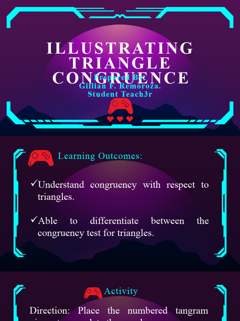 Grade 8 (Illustrate Triangle Congruent) | PDF | Triangle | Geometry