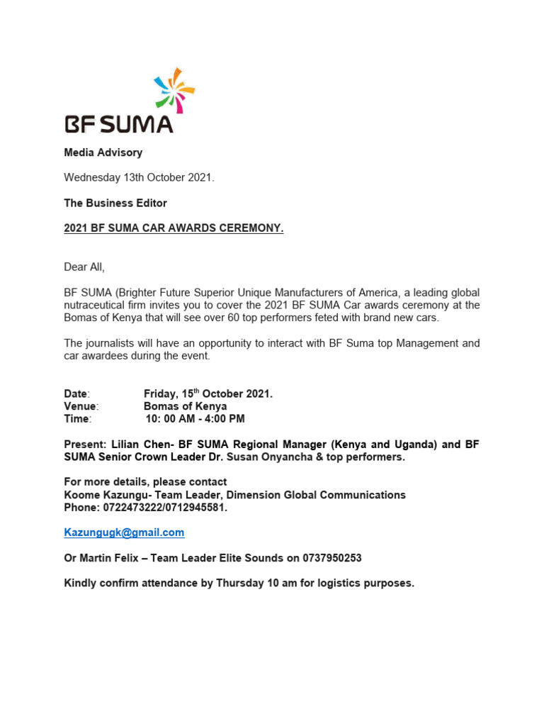 Media Advisory | PDF