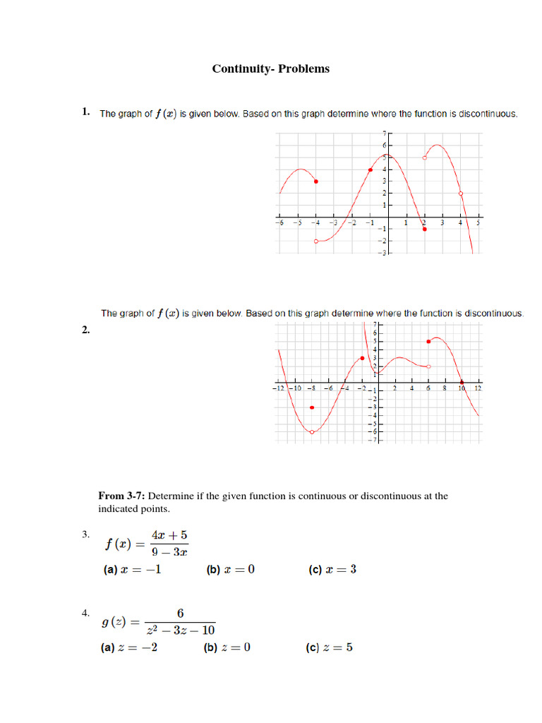 Continuity Problems Analysis | PDF