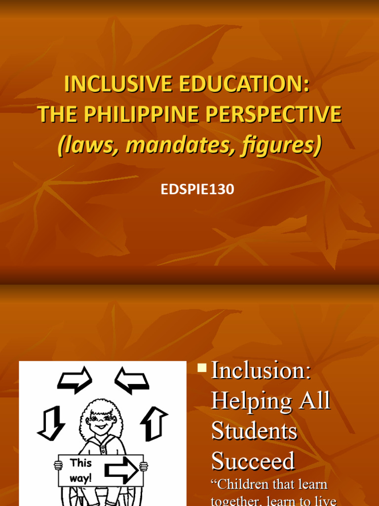 Inclusive Education Laws in the Philippines | PDF | Special Education ...