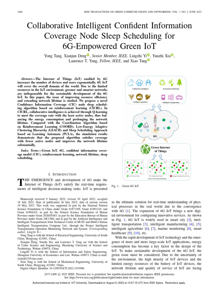 Collaborative Intelligent Confident Information Coverage Node Sleep ...