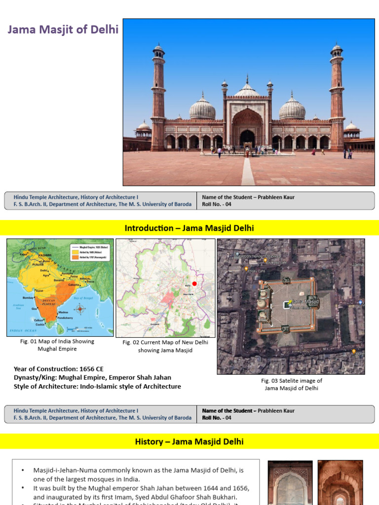 Jama Masjid Delhi | PDF | Mosque | Architectural Design